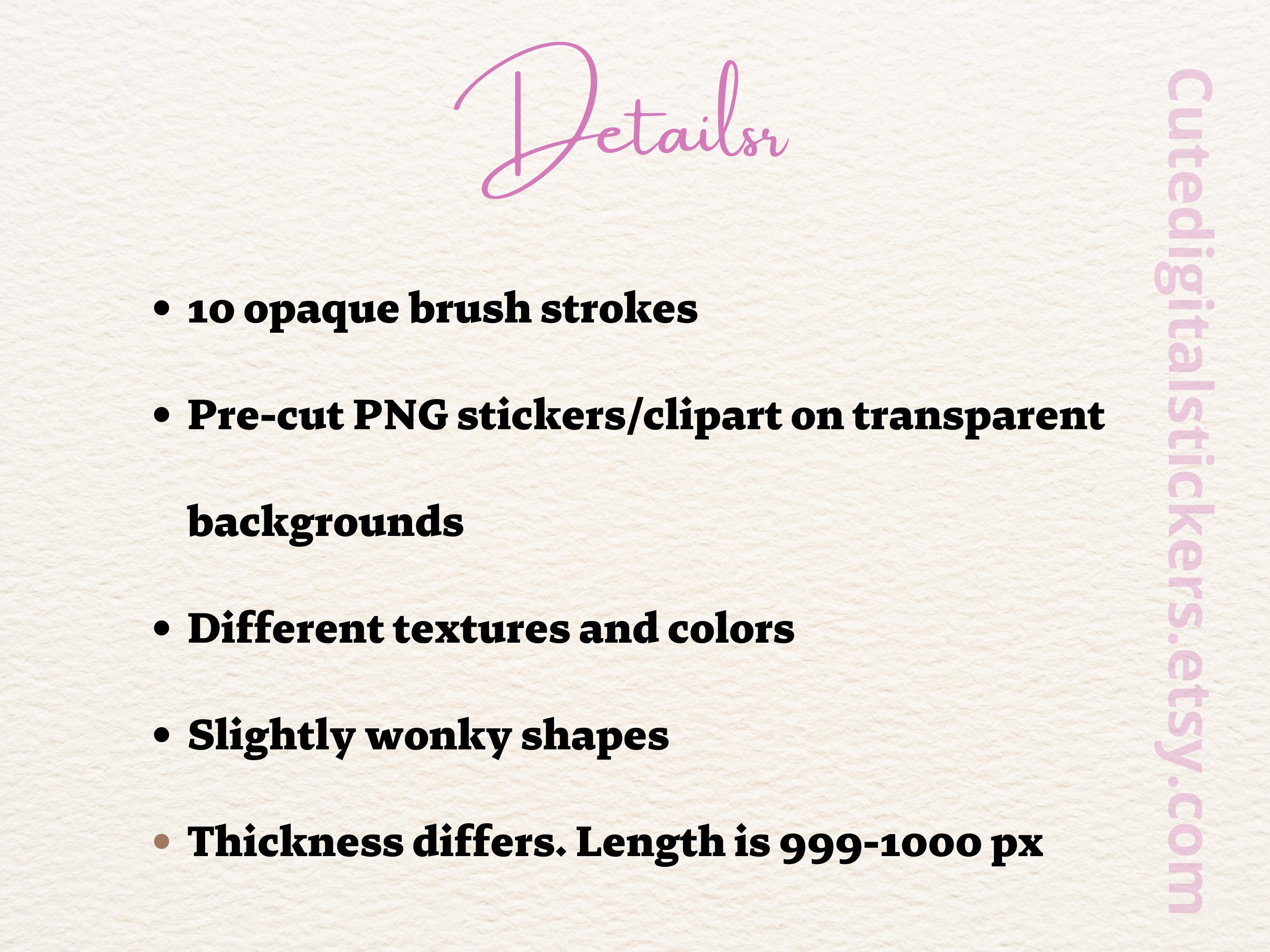 Brushstroke Digital Stickers, Rainbow Brushstroke, Pink and Gold ...