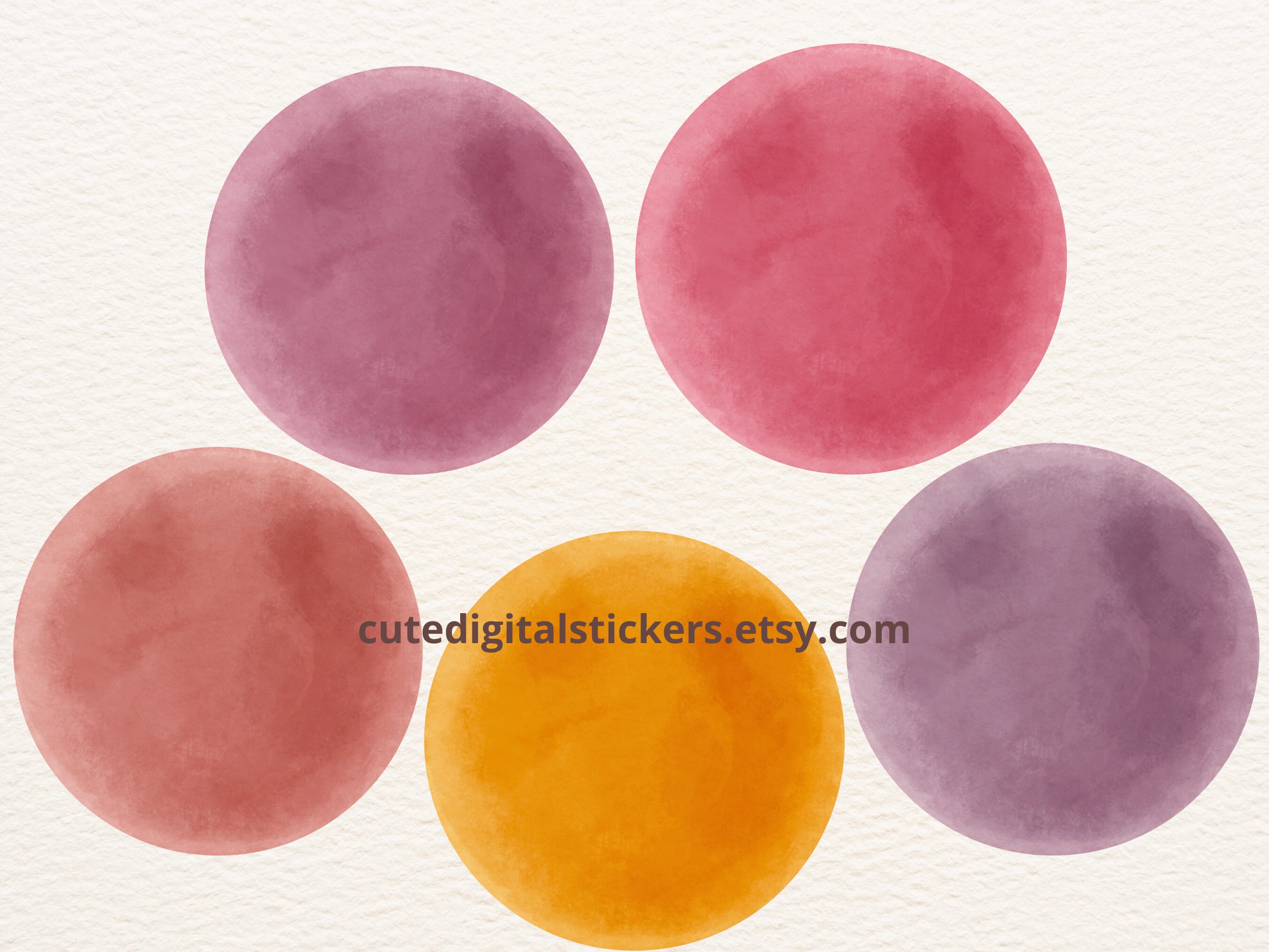 Watercolor Circles, Watercolor Circle Clipart, Circle Frames, Abstract ...