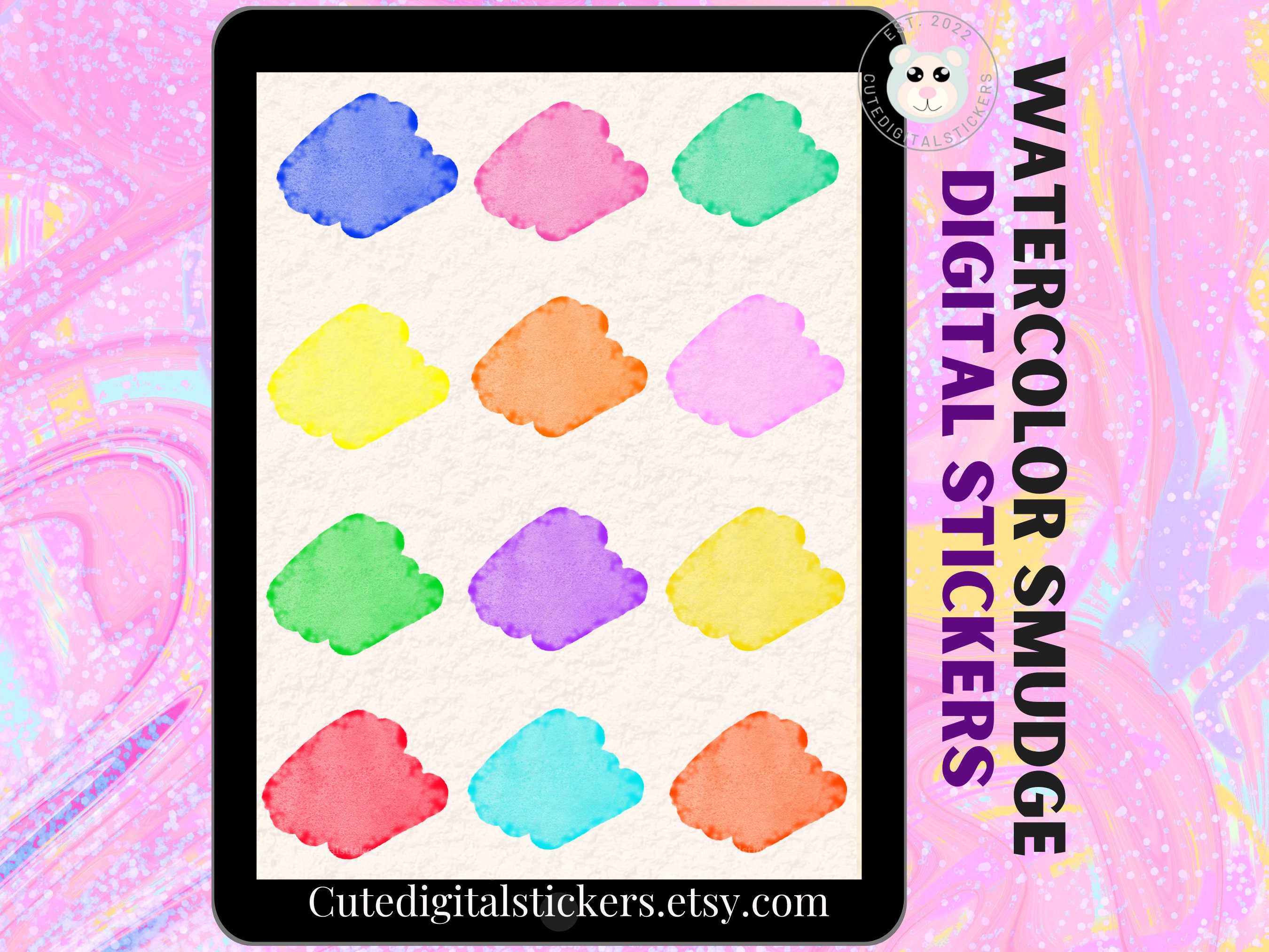 Watercolor Brush Strokes Png Clipart. Realistic Transparent Watercolour ...