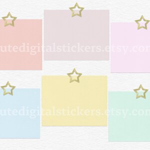 Digital Memo Pad Pastel, Paper Texture Digital Stickers, Cute Digital ...
