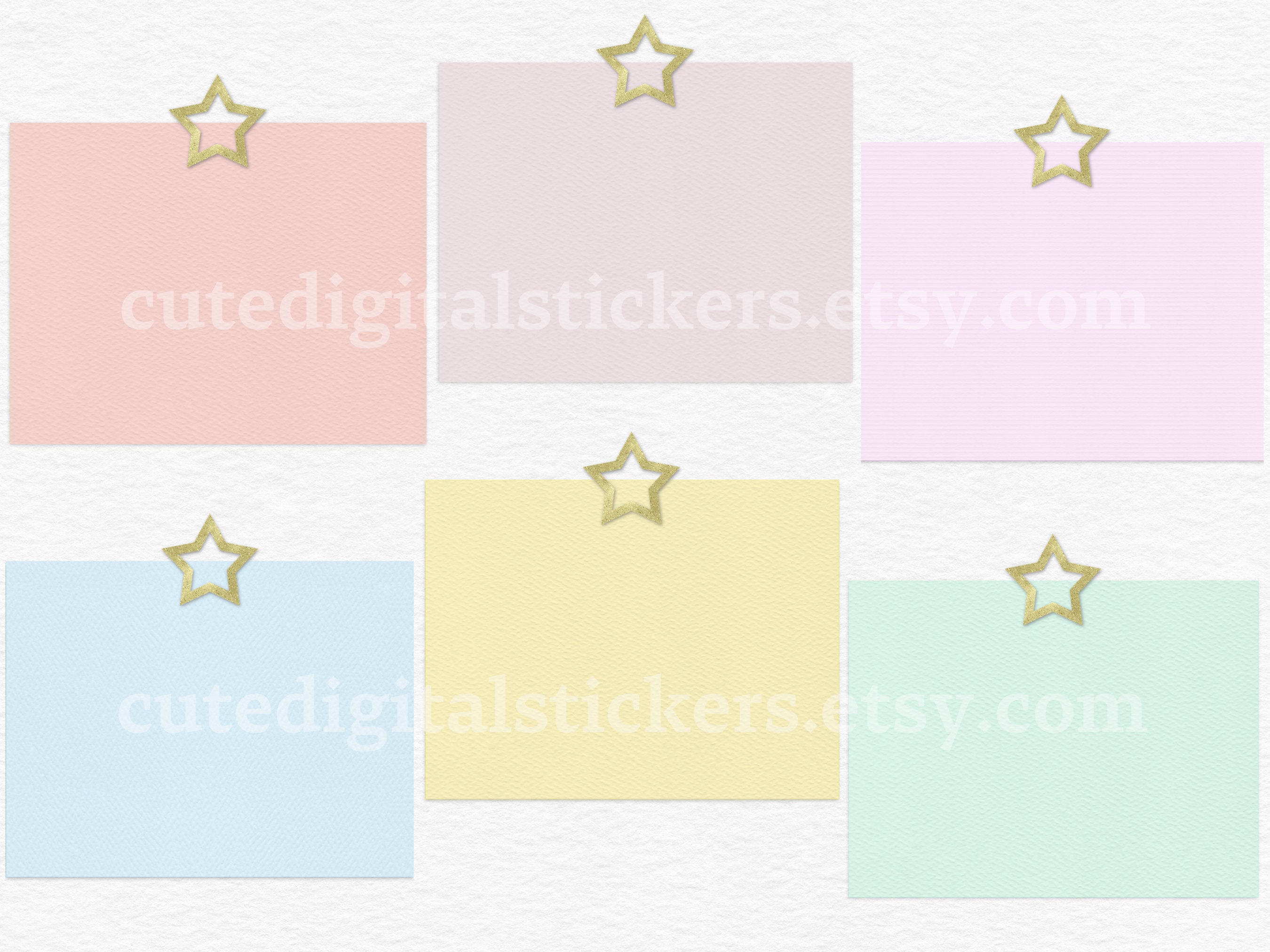 Digital Memo Pad Pastel, Paper Texture Digital Stickers, Cute Digital ...