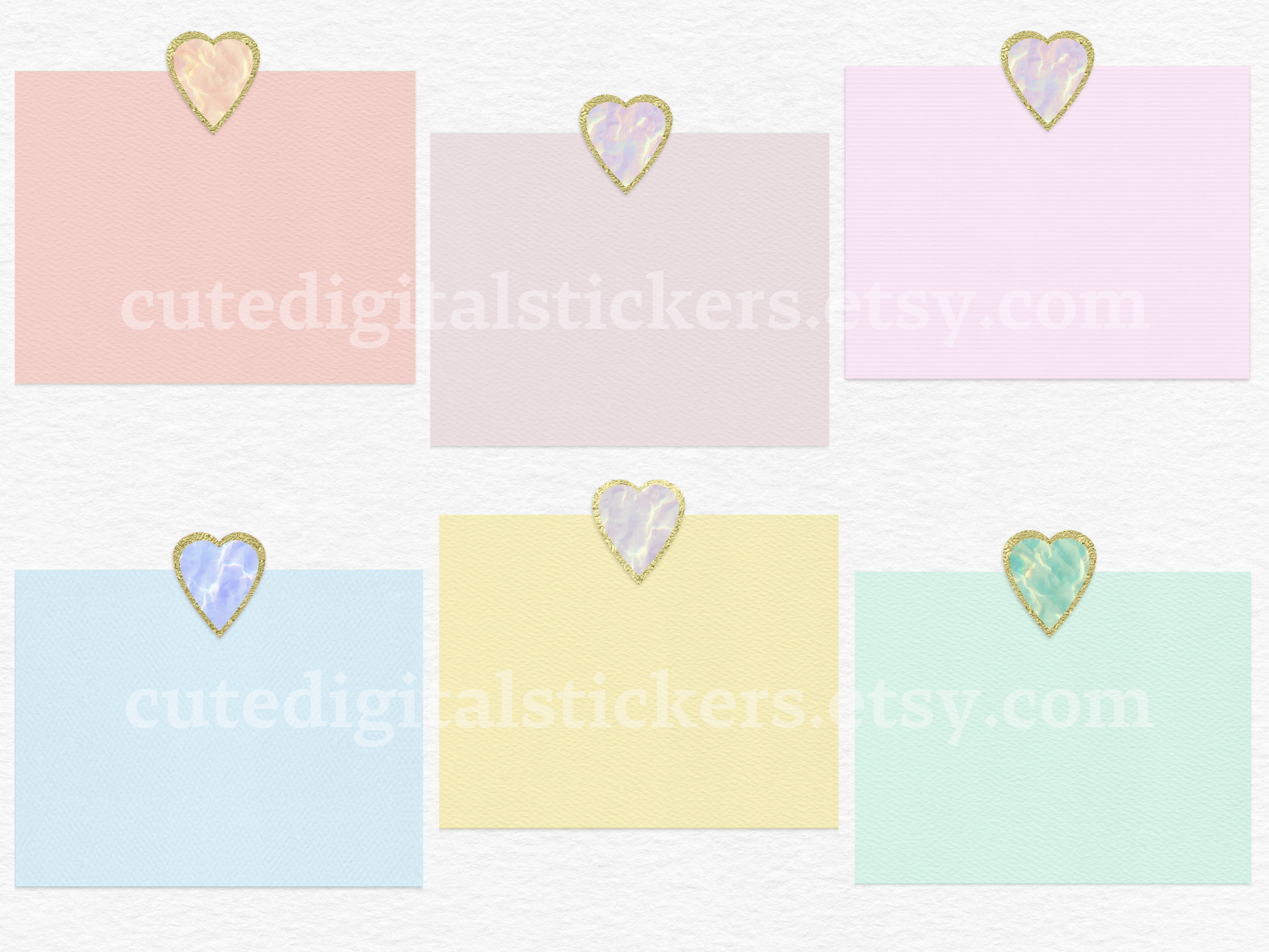 Digital Memo Pad Pastel, Paper Texture Digital Stickers, Cute Digital ...