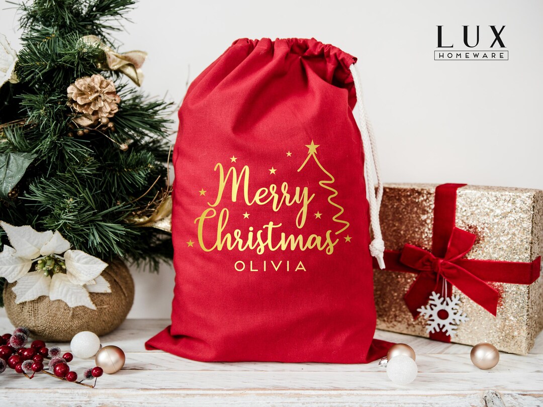 Personalised Santa Sacks Extra Large Red | Personalised Christmas Sacks ...