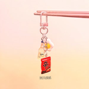 Korean Snacks Keychain | Kawaii Keychain | Cute Accessories | Foodie ...