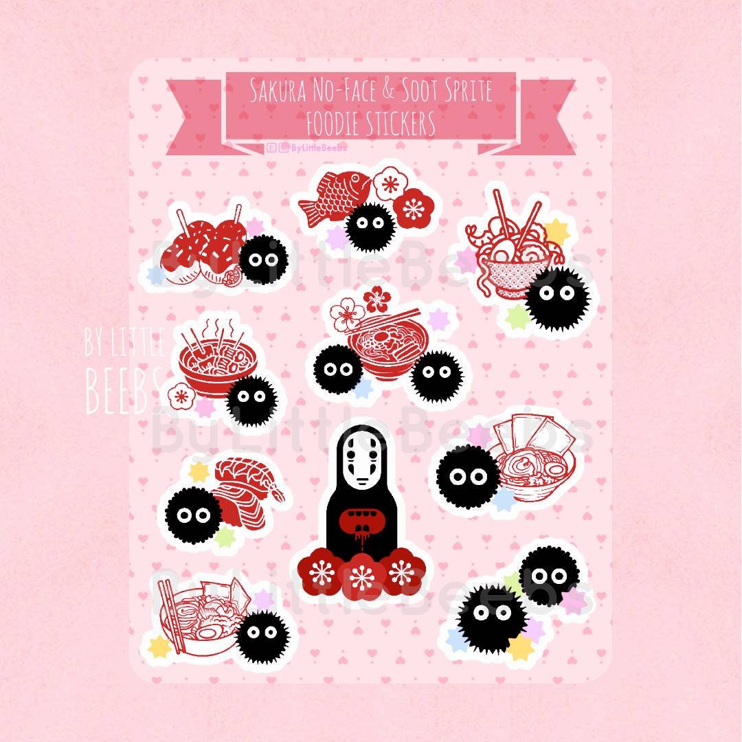 Waterproof Soot Sprite Stickers | No Face Stickers | Sticker Sheet ...