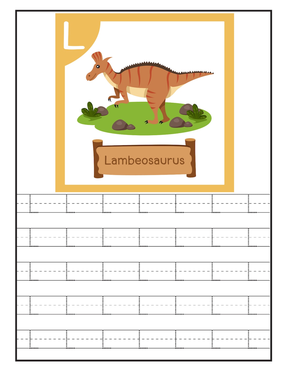 Dino Alphabet Worksheet - Etsy