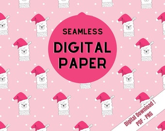 Llama Digital Paper Alpaca Digital Paper Llama Patterns - Etsy