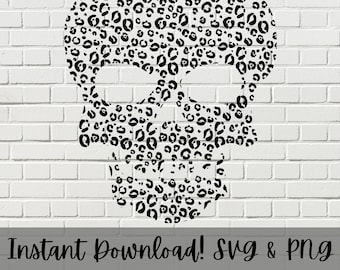 Leopard Print Skull Pattern PNG Halloween Theme Seamless - Etsy
