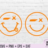 Melted Smiley SVG Bundle | Retro Smiley SVG Bundle | Melted Smiley Face ...