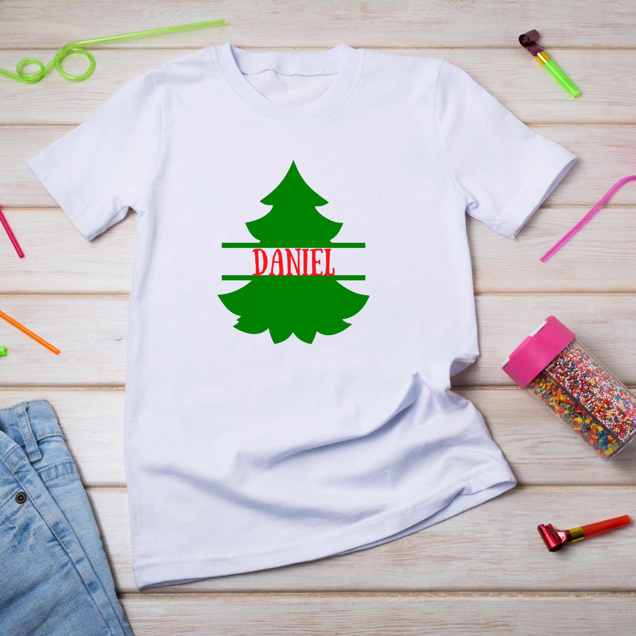 Christmas Tree Name Frame Svg & Png, Christmas Tree Cut File for ...