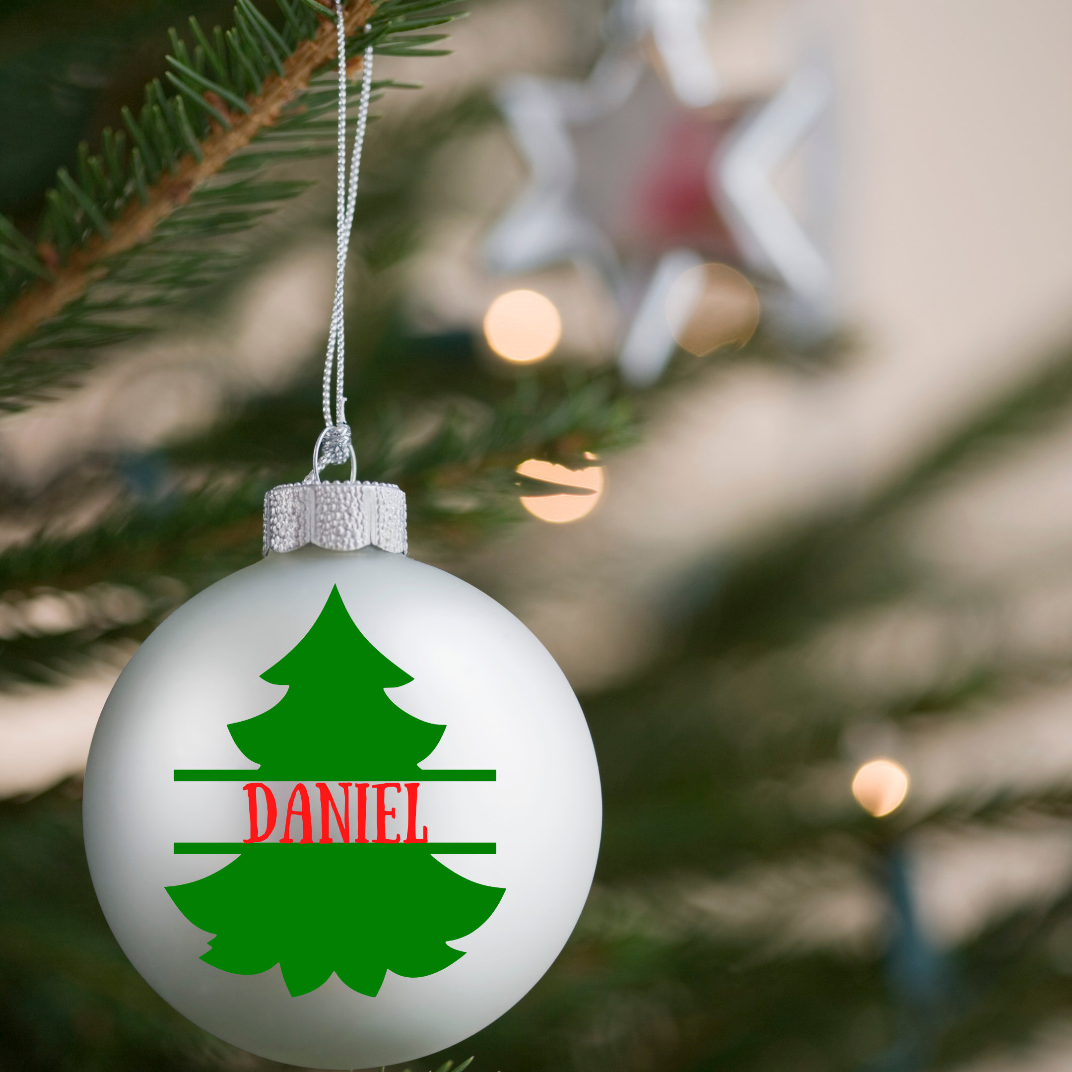 Christmas Tree Name Frame Svg & Png Christmas Tree Cut File - Etsy