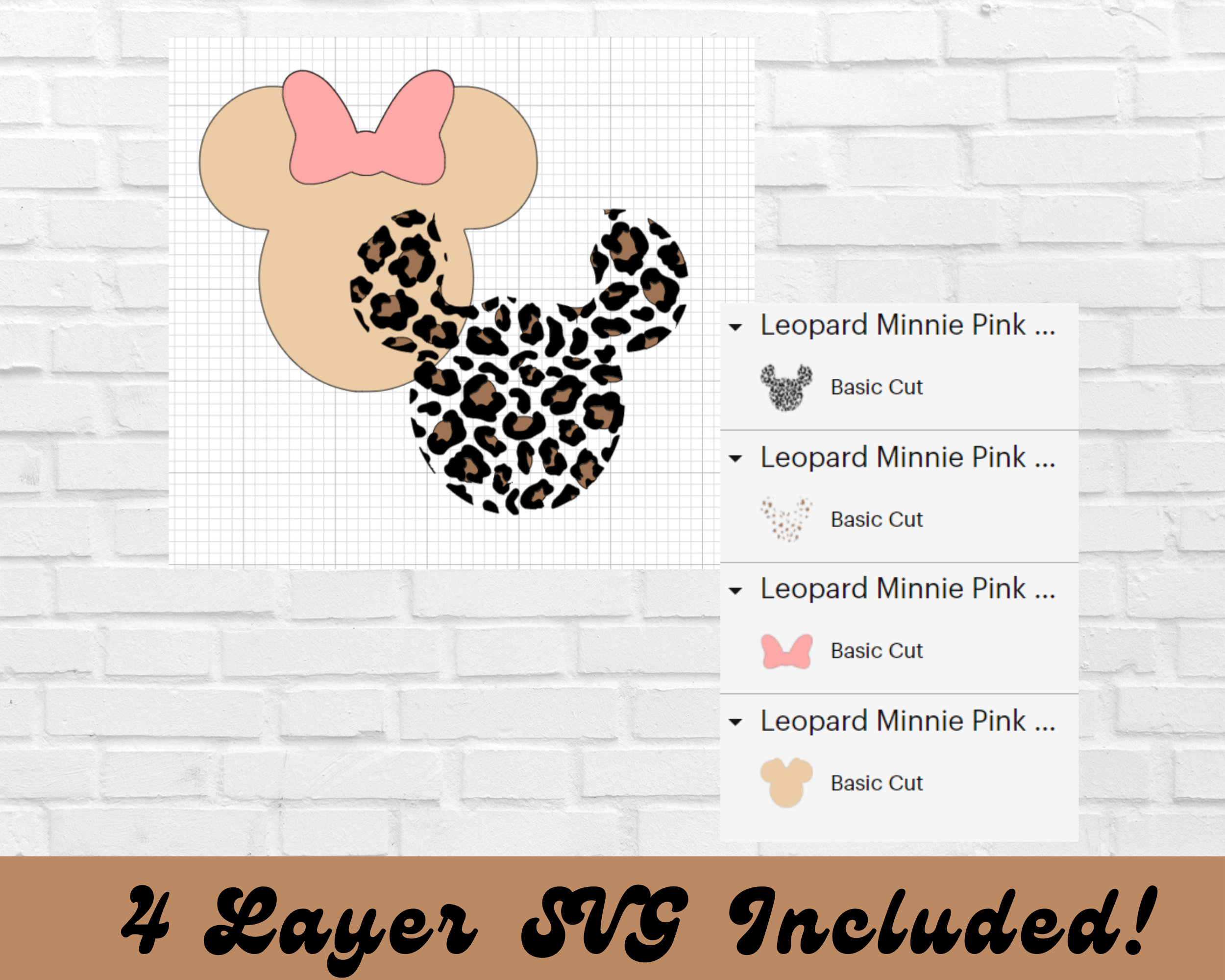 Leopard Minnie Ears PNG Bundle, Leopard Minnie Ears SVG Bundle, Leopard ...