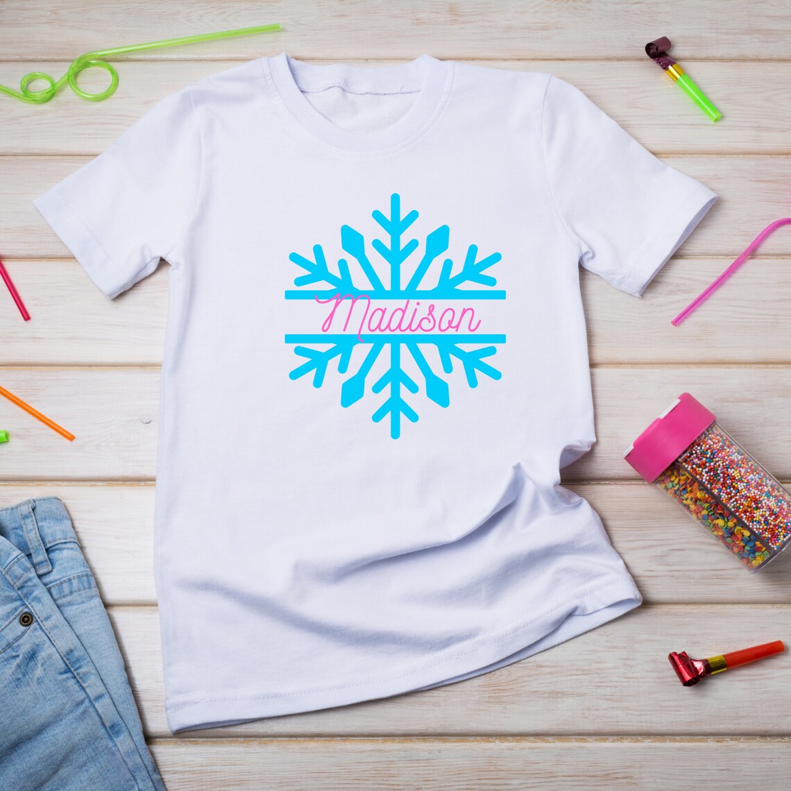 Snowflake Name Frame Svg Bundle Blue Snowflake Svg Snowflake - Etsy