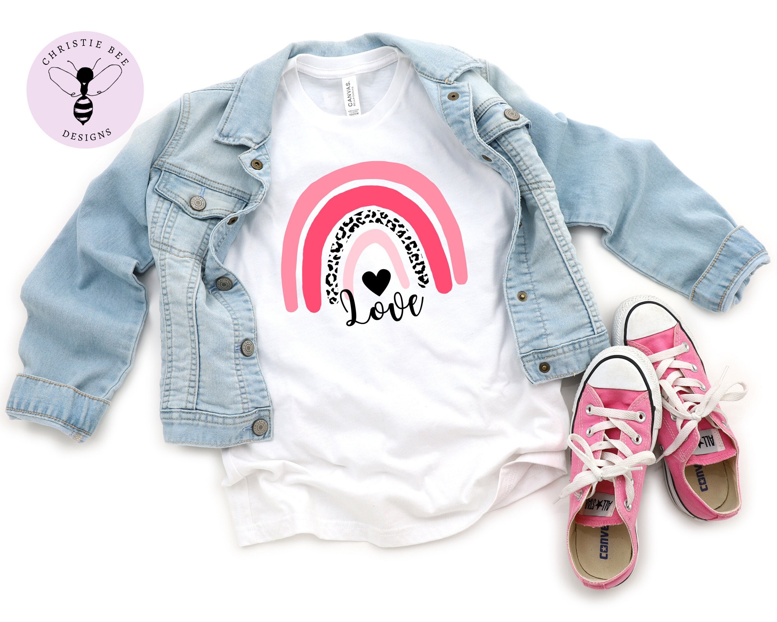 Boho Rainbow Valentine's Day SVG Love Rainbow Svg Boho - Etsy