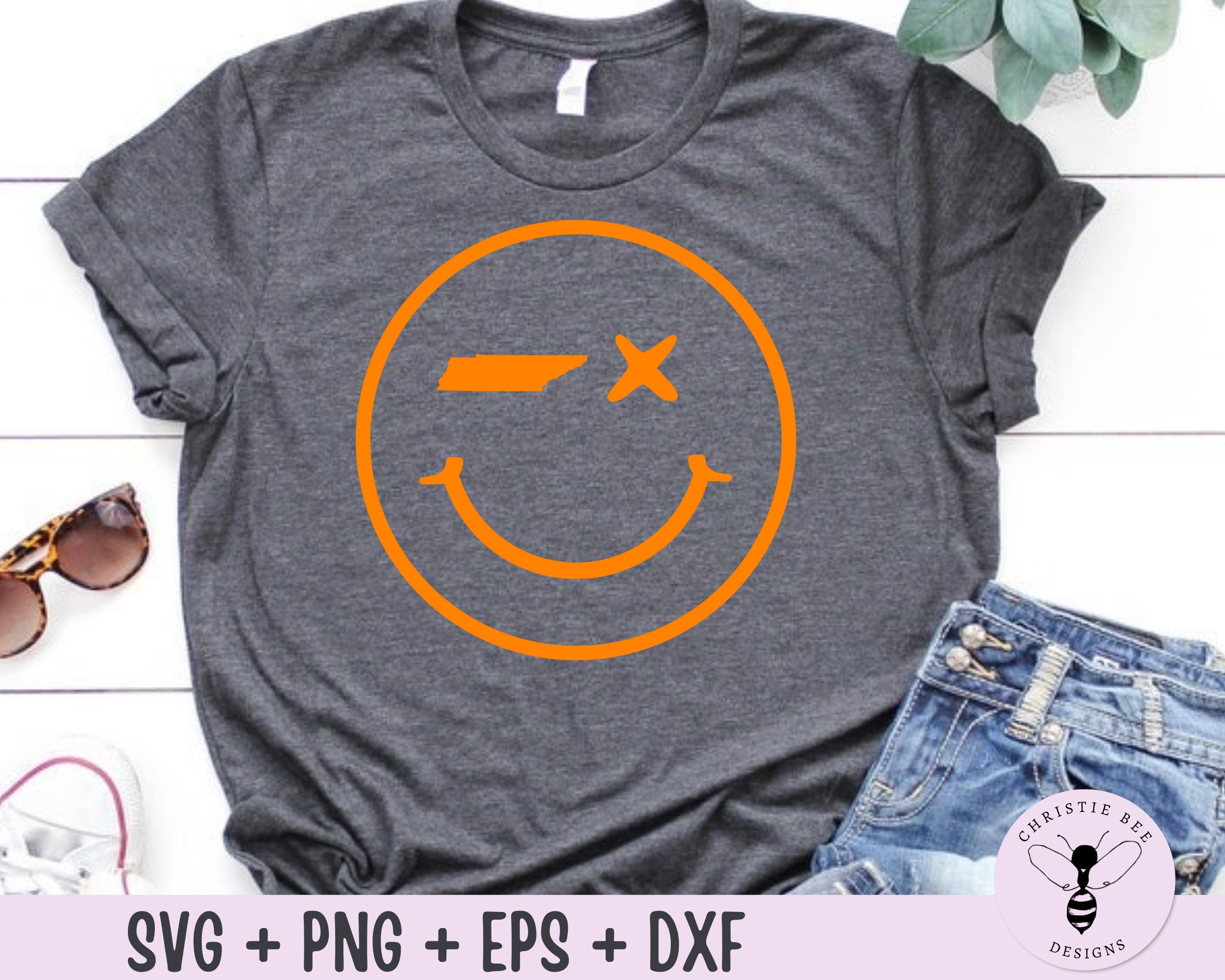 Tennessee State Smiley Face Svg University of Tennessee | Etsy