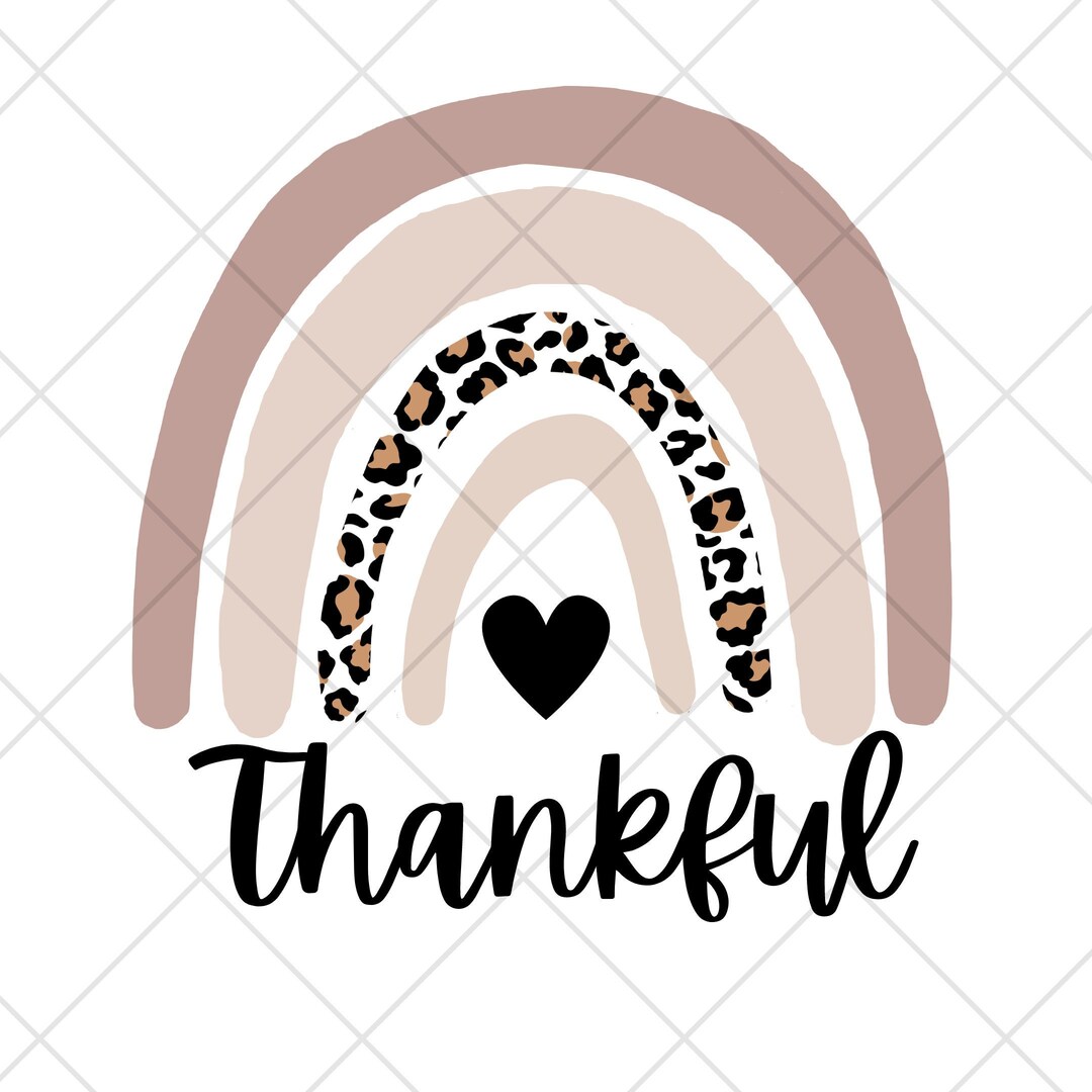 Thankful SVG PNG, Thanksgiving Rainbow, Fall Rainbow, Kids Thanksgiving ...