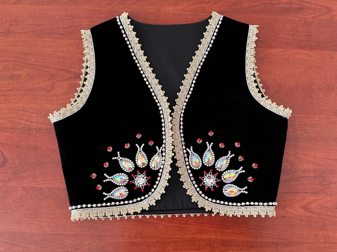 Handmade Rashti Costume: Persian Dress With Velvet Vest - Etsy