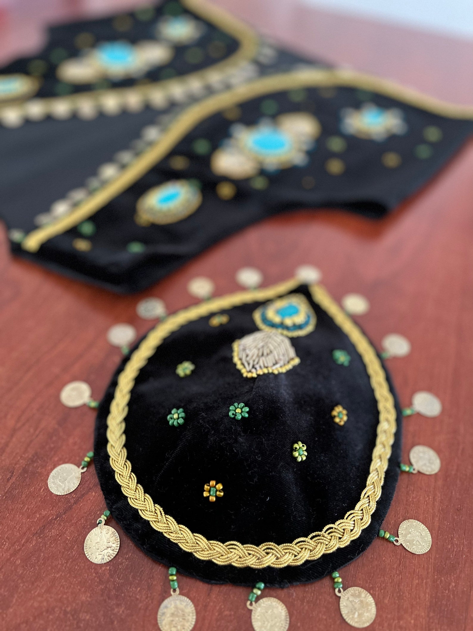 Embroidered Persian Vest and Hat: Traditional Nowruz Costume - Etsy