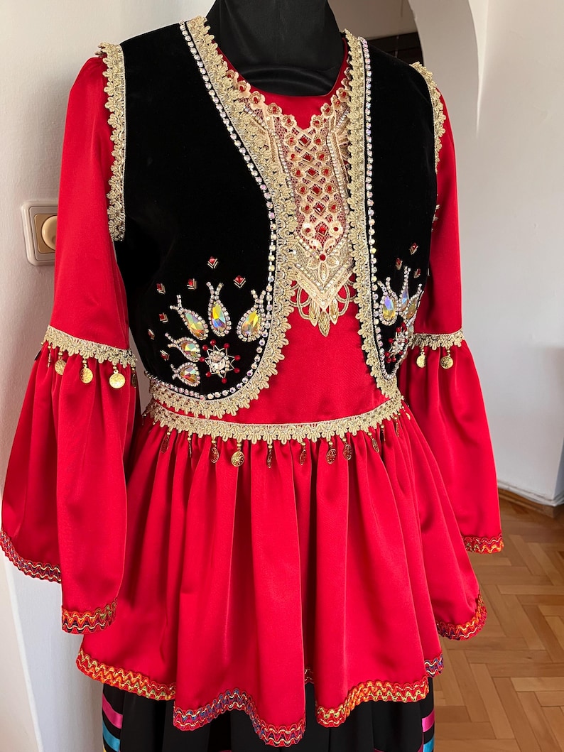 Handmade Rashti Costume: Persian Dress With Velvet Vest - Etsy