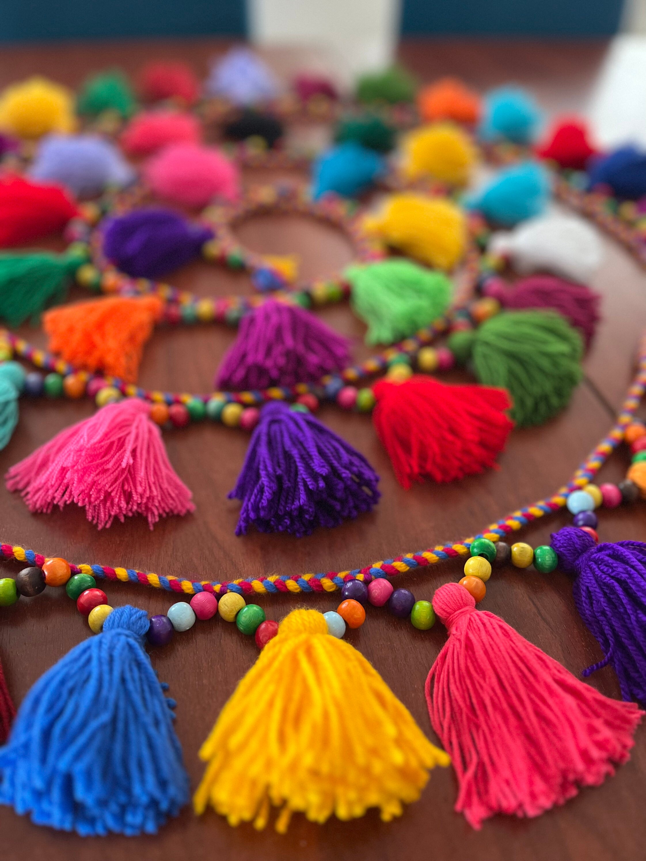 Persian Tassel Garland: Colorful Bakhtiari & Kurdish Decor (3 Meters ...