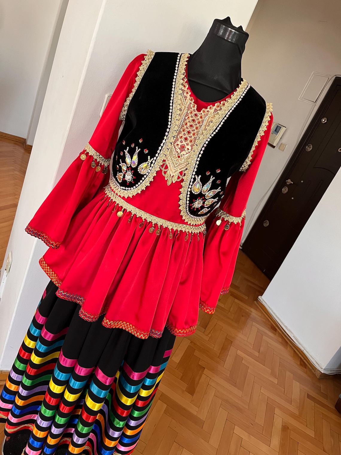 Handmade Rashti Costume: Persian Dress With Velvet Vest - Etsy