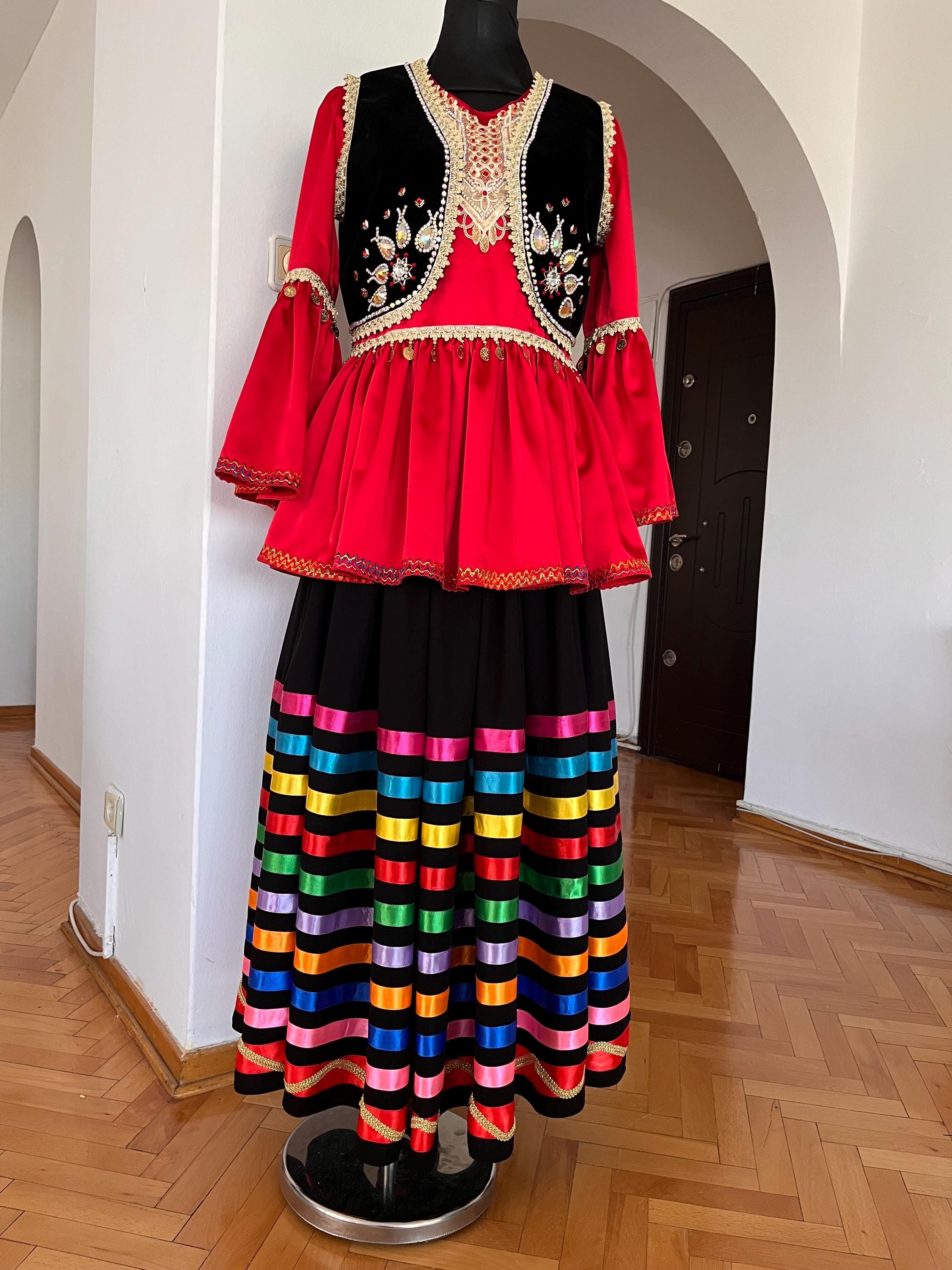 Handmade Rashti Costume: Persian Dress With Velvet Vest - Etsy