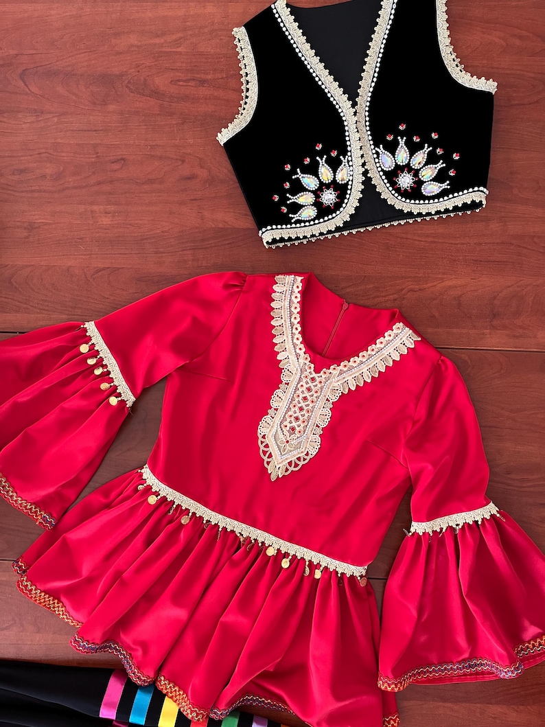 Handmade Rashti Costume: Persian Dress With Velvet Vest - Etsy