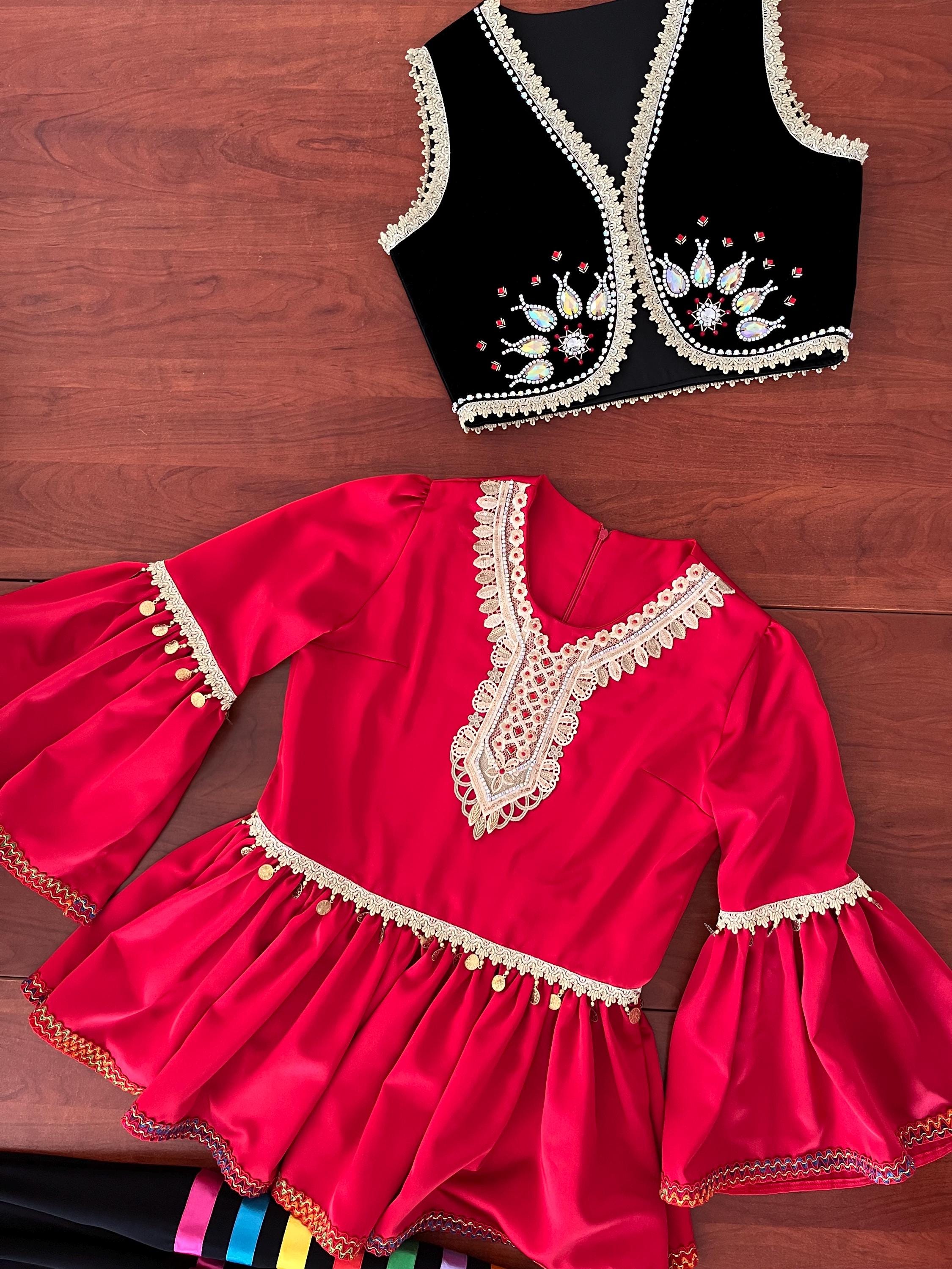 Handmade Rashti Costume: Persian Dress With Velvet Vest - Etsy