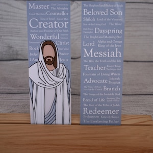 Names of Jesus Bookmark * 2x6 Inch Bookmark *double-sided - Etsy