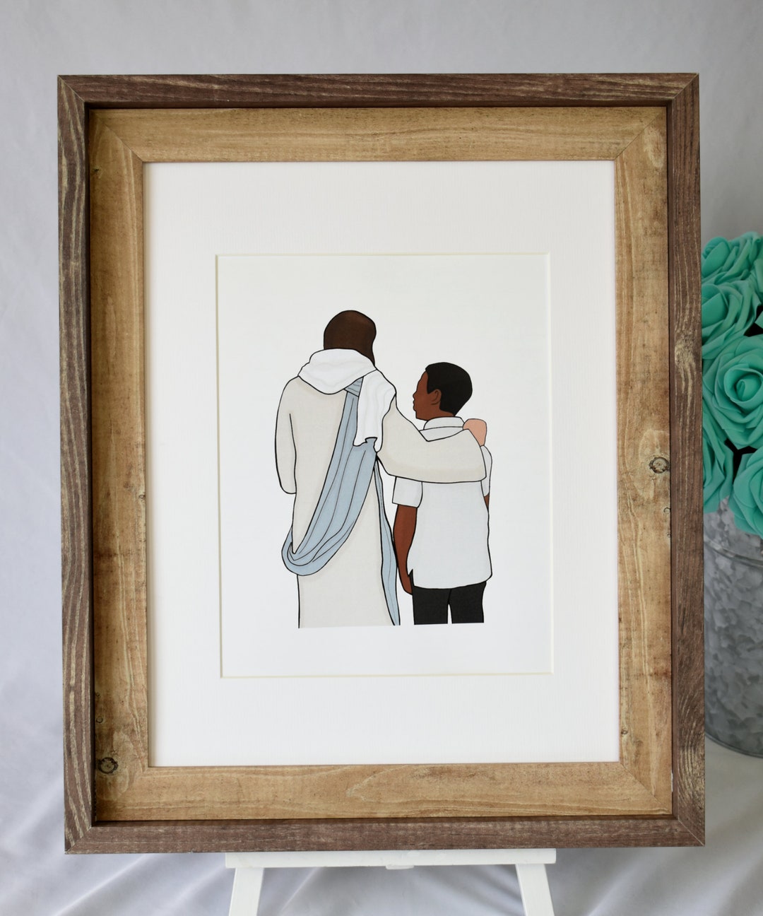 Boy With the Savior * Digital Download * Faceless Portrait * Jesus ...