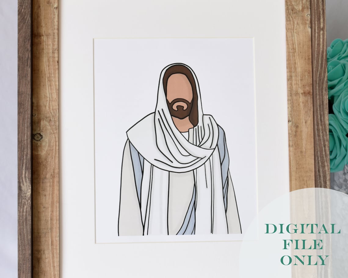 Faceless Image of Jesus * Digital Download * Jesus Christ Image * I Am ...