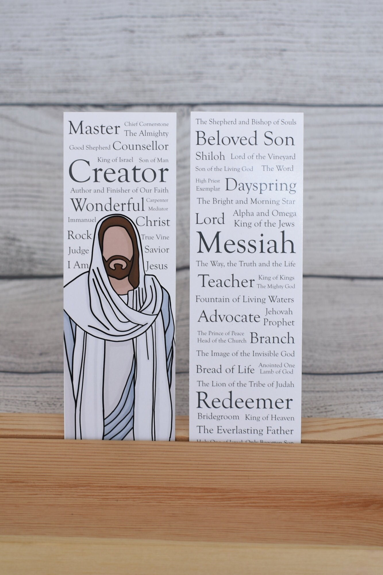 Names of Jesus Bookmark * 2x6 Inch Bookmark *double-sided - Etsy