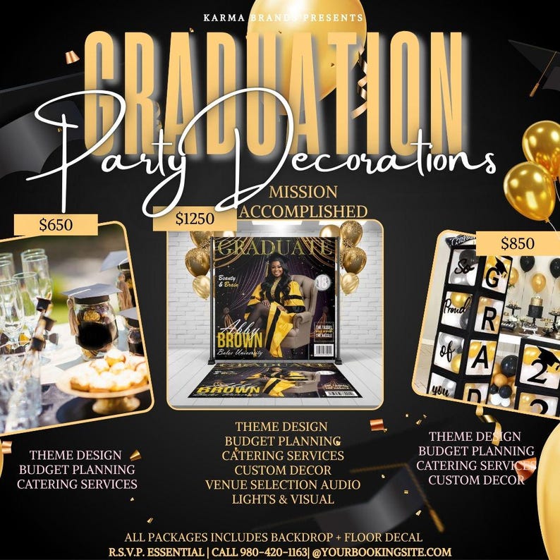 DIY Graduation Party Planner Flyer Template | Editable Event Planning ...