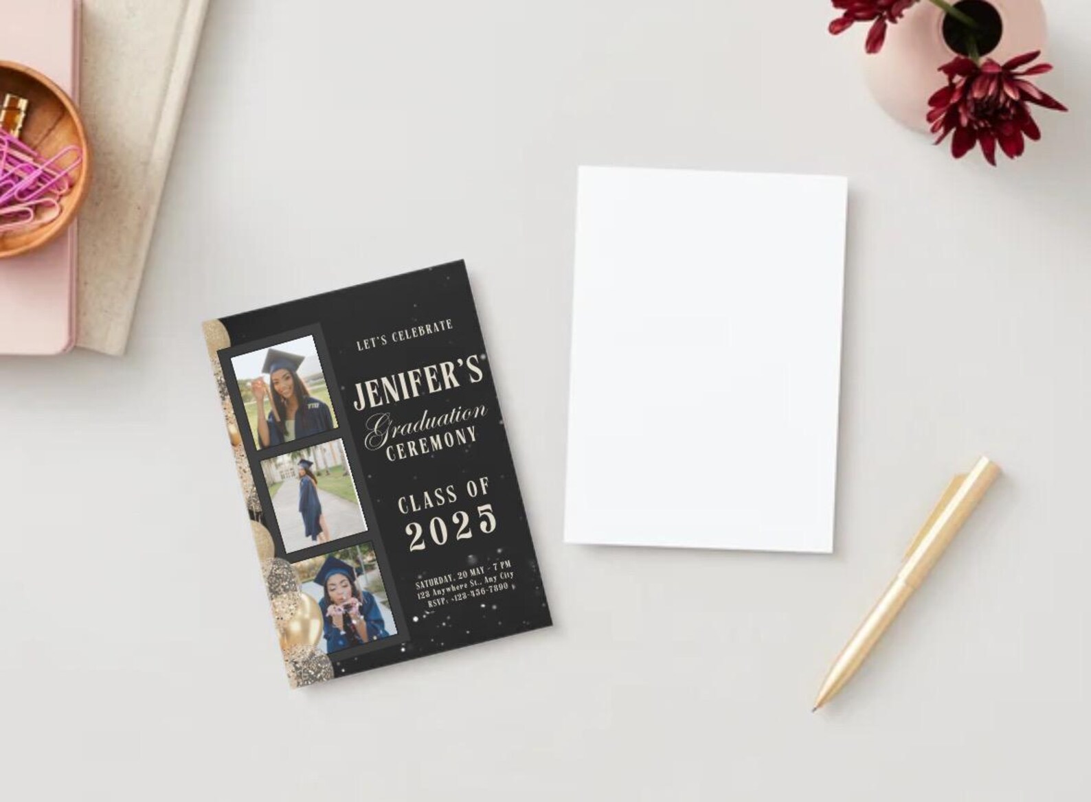 Graduation Flyer, DIY Flyer Template Designs, Grad Announcement Flyer ...