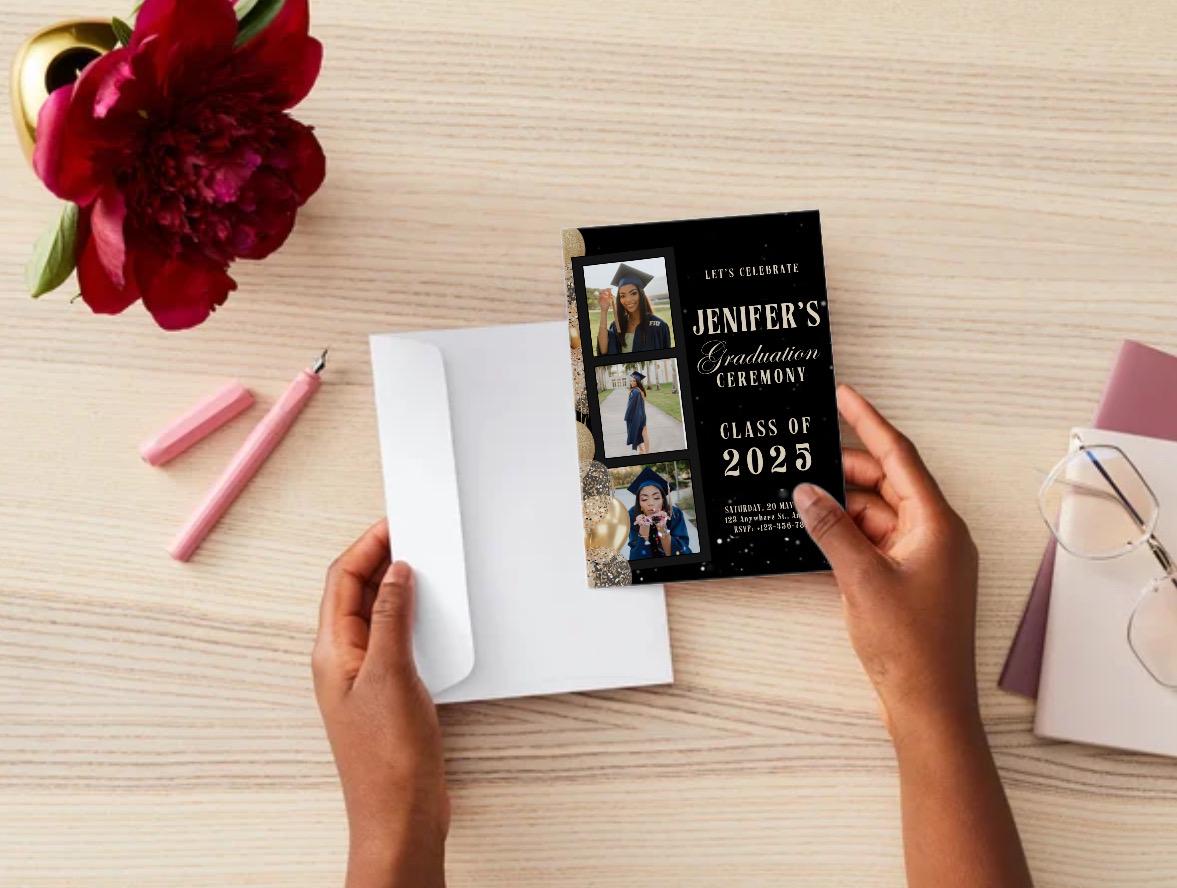 Graduation Flyer, DIY Flyer Template Designs, Grad Announcement Flyer ...