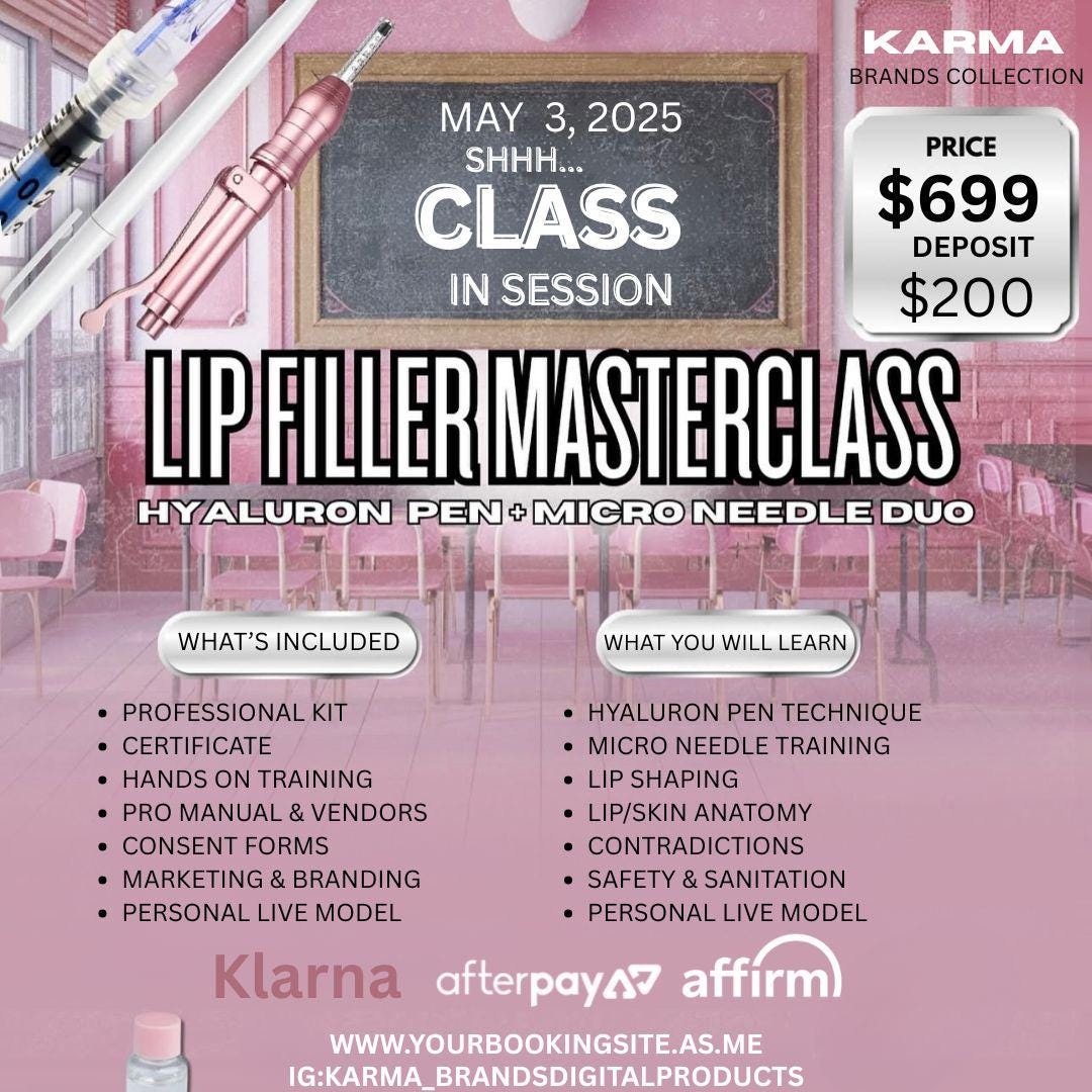 Editable Lip Filler Masterclass Flyer Template | Aesthetic Nurse ...