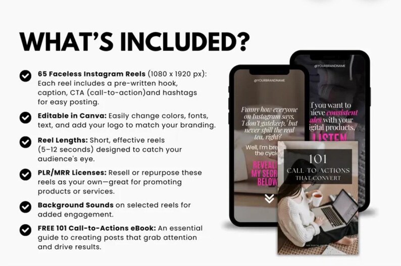 65 Faceless Instagram Reels With Captions | Done-for-you Instagram ...