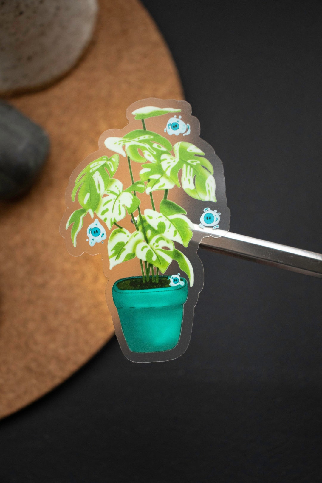 House Plant Plasma Helpers Clear Sticker Plant Mom Cute Plant Friends ...