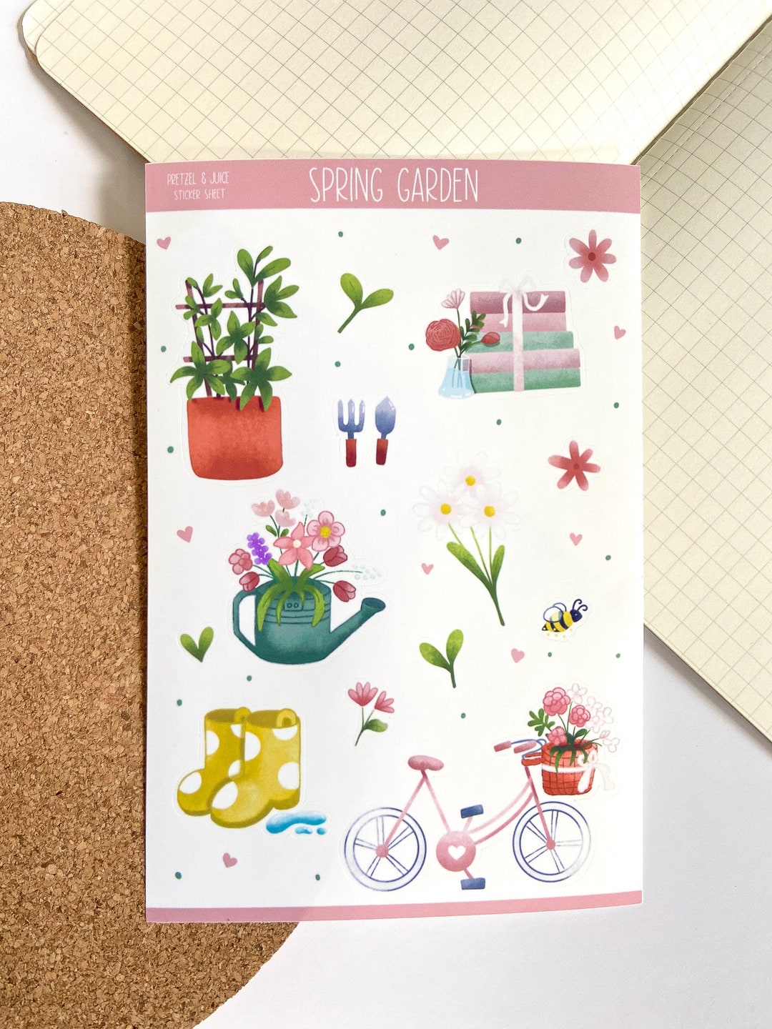 Spring Garden Sticker Sheet Journal Planner Stickers - Etsy