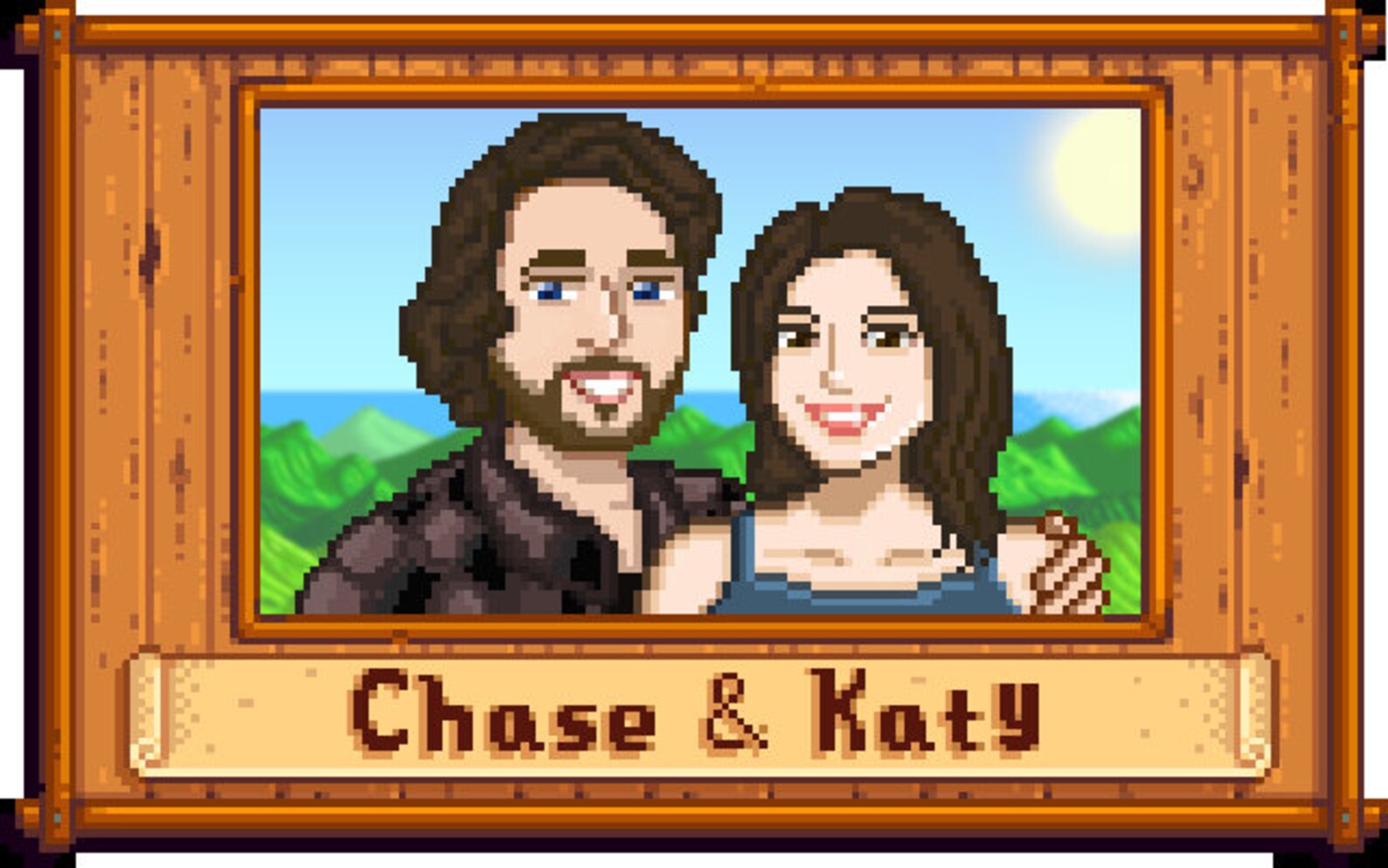 Custom Stardew Valley Couple Portrait | Cute Pixel 8bit Portrait ...