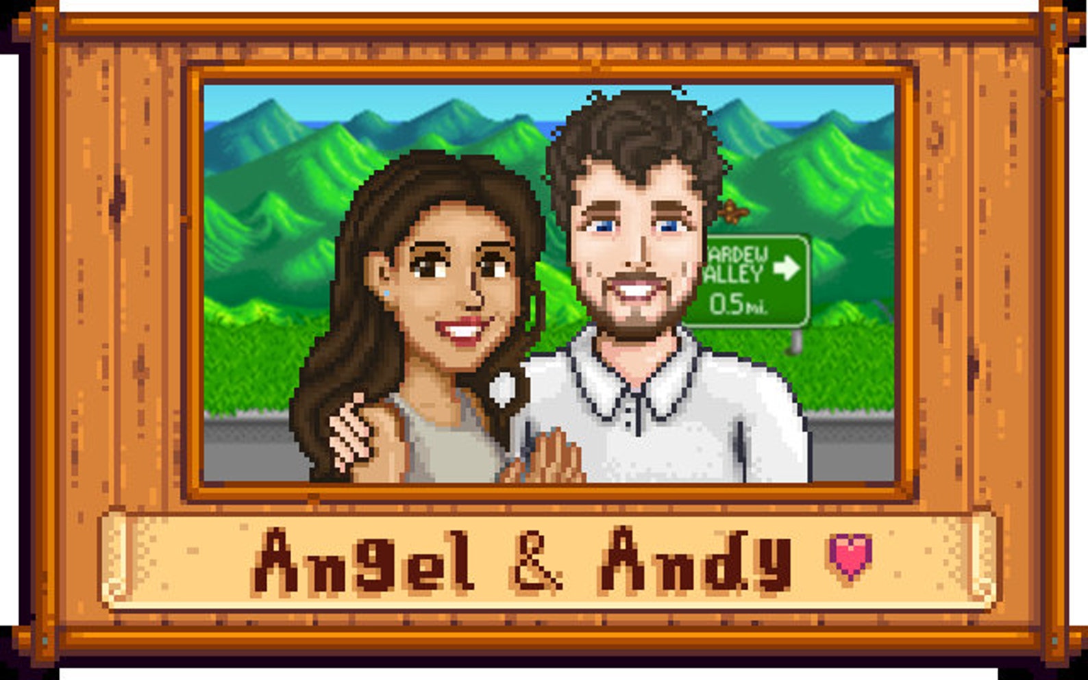 Custom Stardew Valley Couple Portrait | Cute Pixel 8bit Portrait ...
