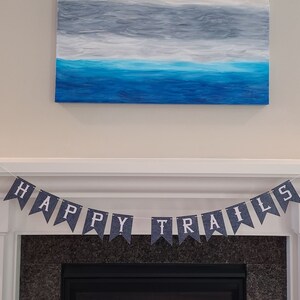 Happy Trails Banner - Western Theme - Retirement - Happy Birthday - Add ...