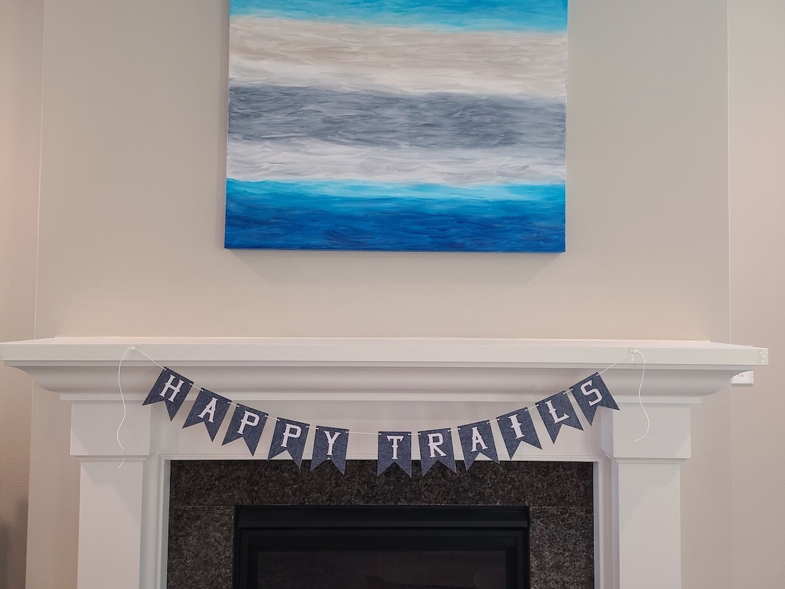 Happy Trails Banner Western Theme Retirement Happy - Etsy