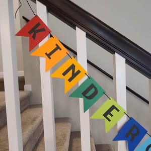 Kindergarten Graduation Banner - Primary Colors - Add 2025 - School ...