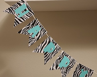 Zebra Print 3 X 4 Inch Banner Animal Print Fully Customize - Etsy