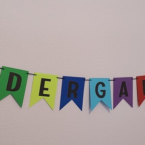 Kindergarten Graduation Banner - Primary Colors - Add 2025 - School ...