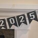 Happy New Year 2025 Glitter Banner Black and Silver 3x4 No Drop Glitter ...