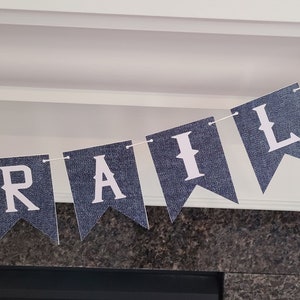 Happy Trails Banner - Western Theme - Retirement - Happy Birthday - Add ...