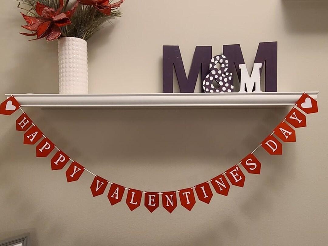 Mini Happy Valentine's Day Banner Red & White 2x3 - Etsy