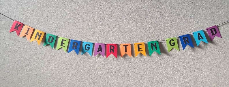 Kindergarten Graduation Banner Primary Colors Add 2023 - Etsy